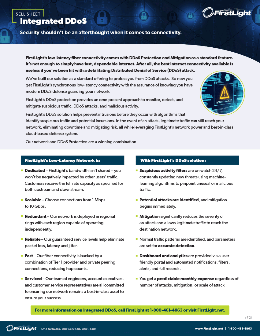 DDoS Protection Blocks Attacks - FirstLight